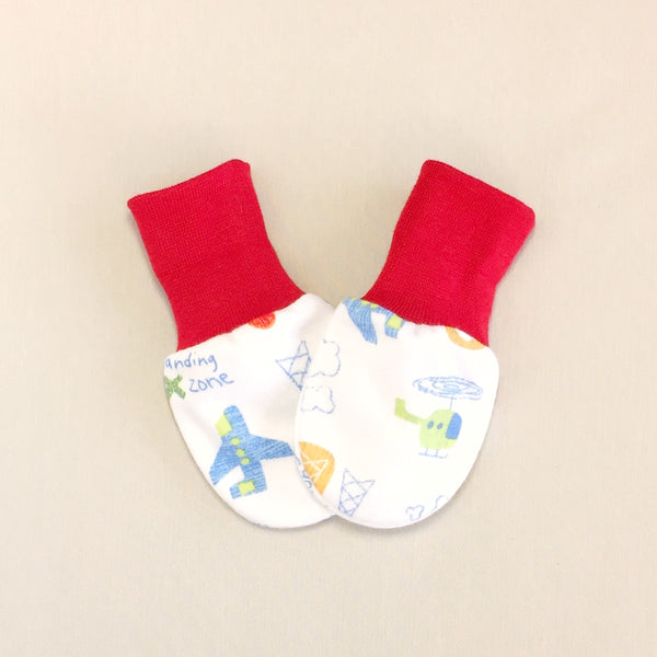 Baby Scratch Mittens Airplane – Itty Bitty Baby Boutique